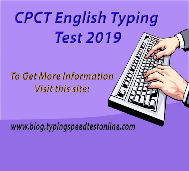 CPCT English Typing Test 2019 - Typing Speed Test Online